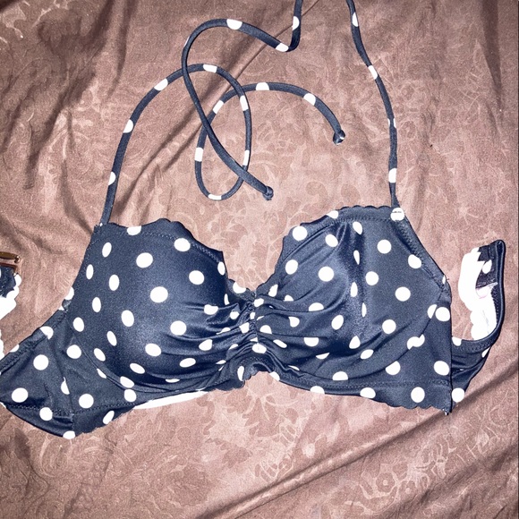 Pink Victorias Secret Swim Victoria Secret Black And White Polka